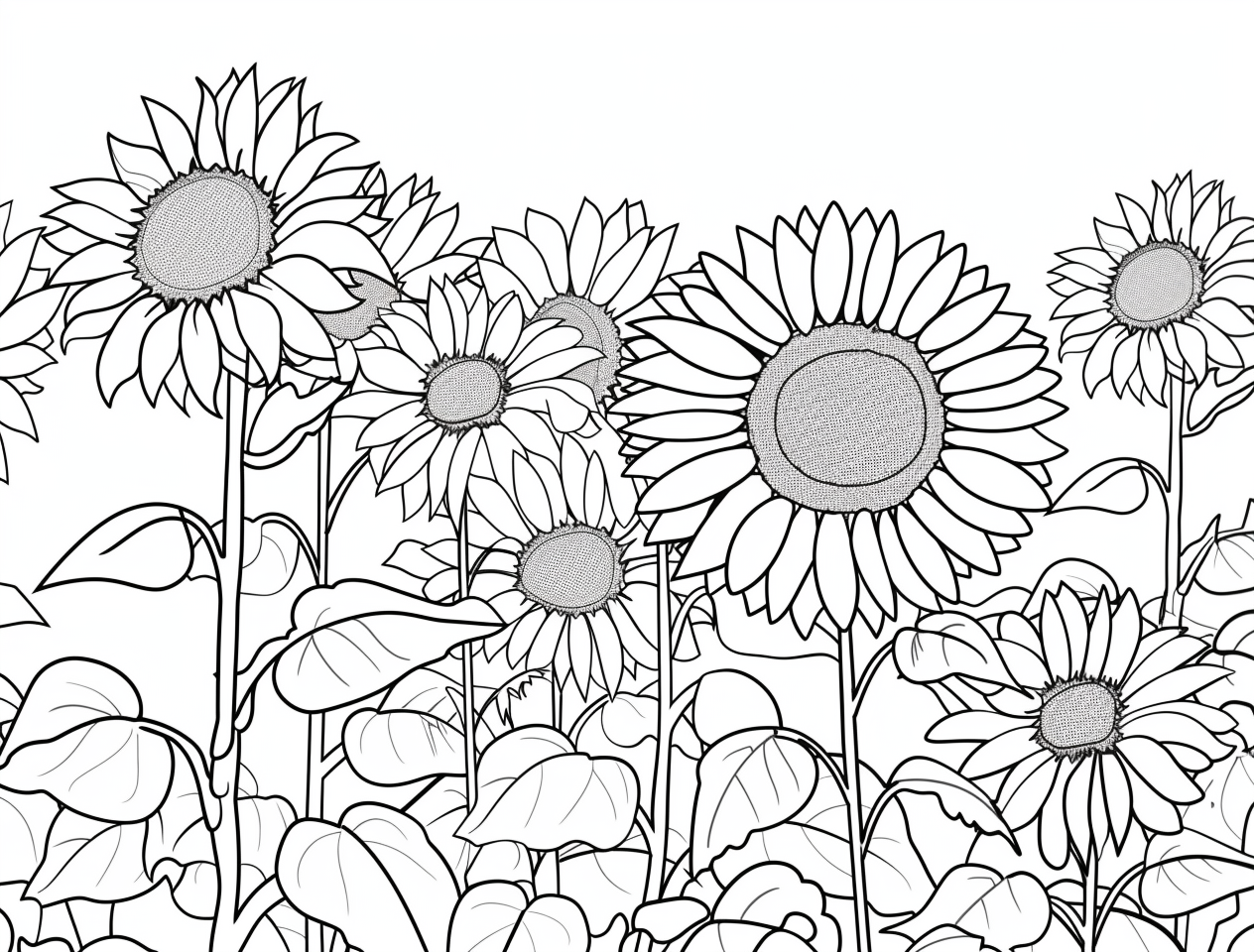 Sunflower Coloring Pages – Free Fun Prints